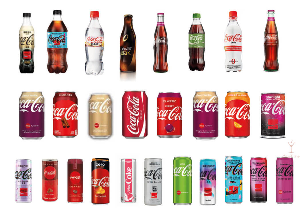 Tutti i gusti di Coca-Cola nel mondo